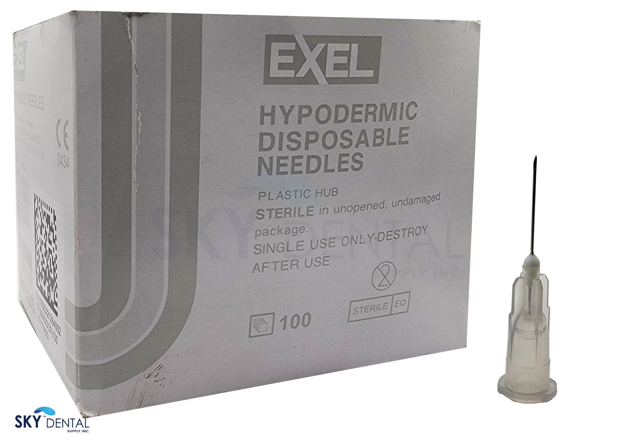 Hypodermic Needle 27G x 1/2" 100/Box (Exel)