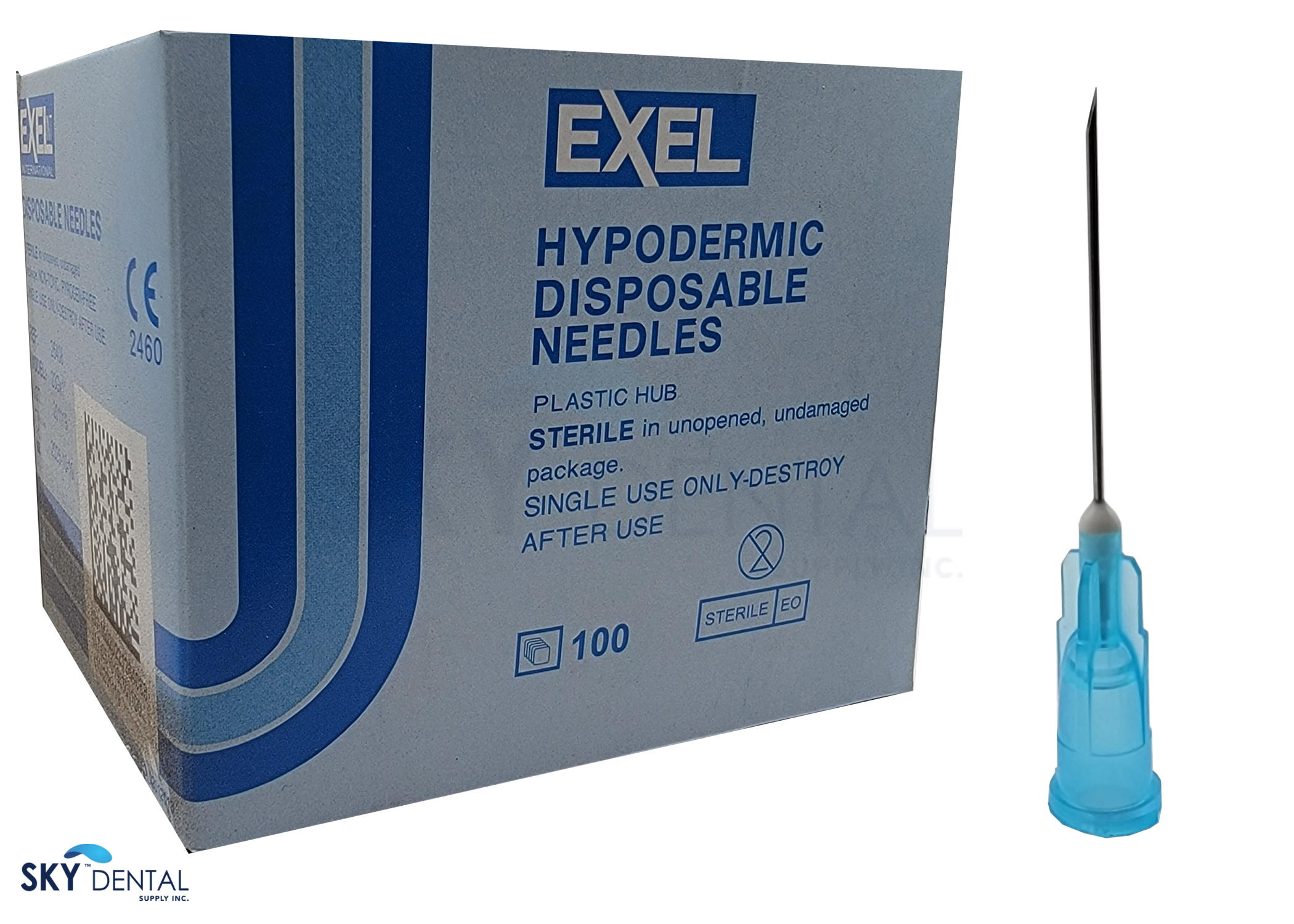 Hypodermic Needle 23g x 1" 100/Box (Exel)