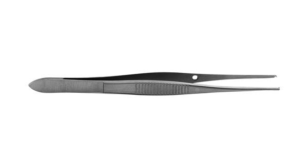 Eye Dressing Forceps 4" - Straight, Serrated