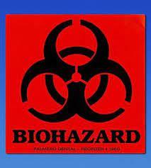 Osha "Biohazard" RED Warning Label 100/Pkg