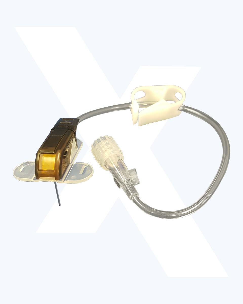 Safety Huber Infusion Set - 7" Tube Right Angle 20/Pkg (Exel)