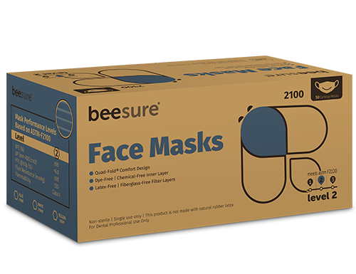 Mask Earloop Blue Level 2 (50/Box) BeeSure