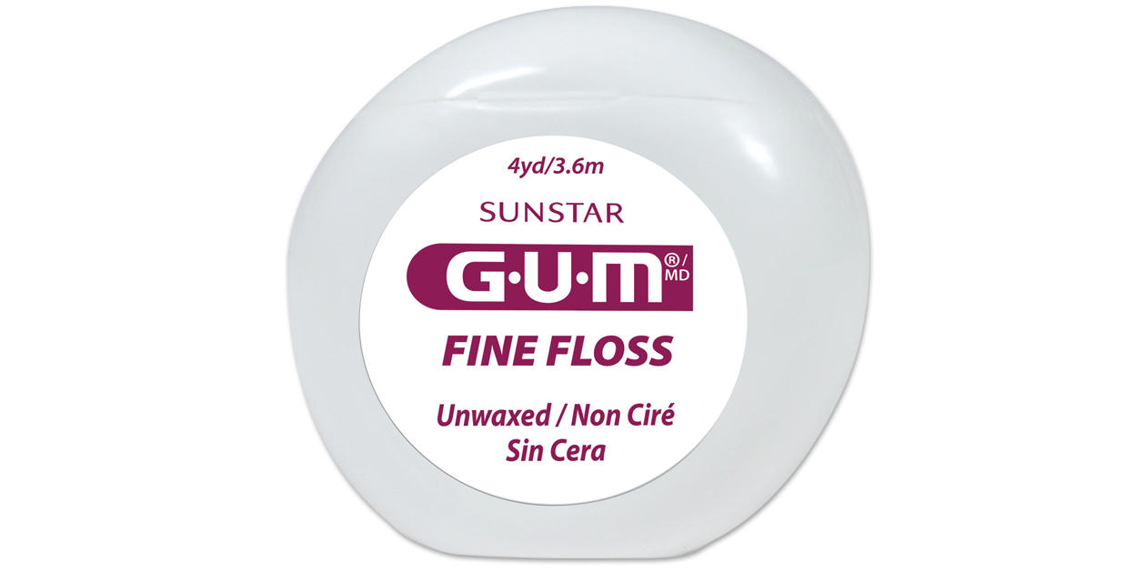 GUM FIne Floss Unwaxed patient samples 4 yards 144/box
