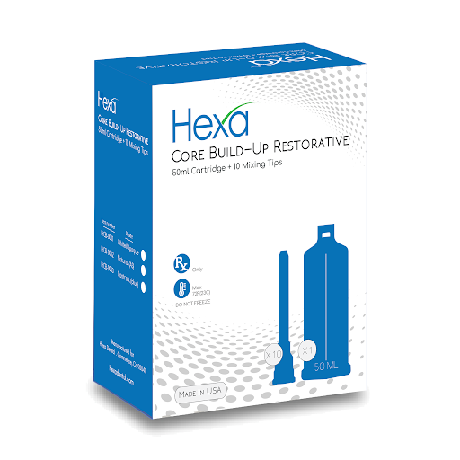 Core Build Up Automix 50ml Cartridge +10 Mixing Tips (White) (Hexa Dental)