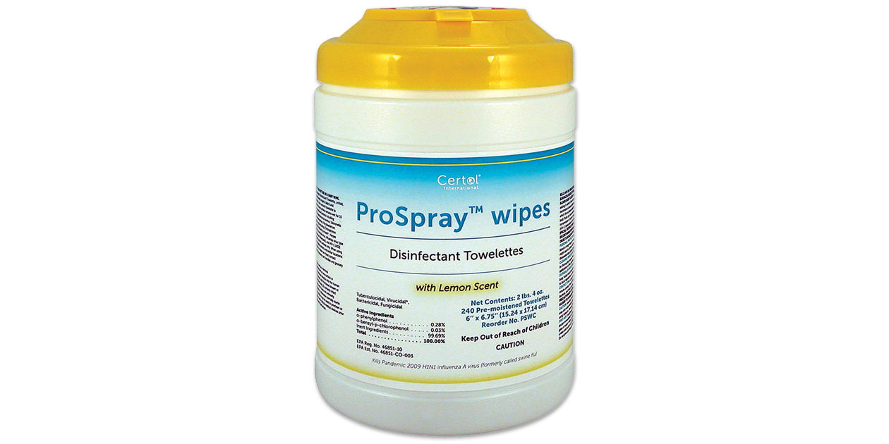 ProSpray Alcohol Free Wipes 6" x 6.75", 240 Wipes/Canister