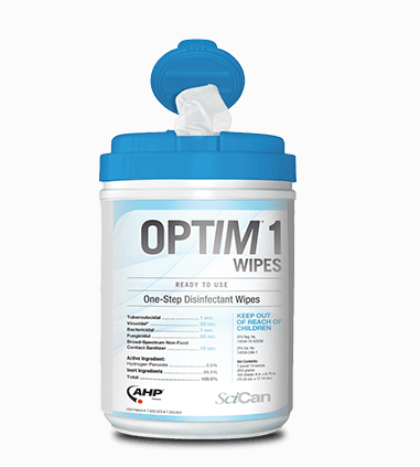 OPTIM 1 Disinfectant 0.5% Hydrogen Peroxide Wipes 6" x 7" 160/Can