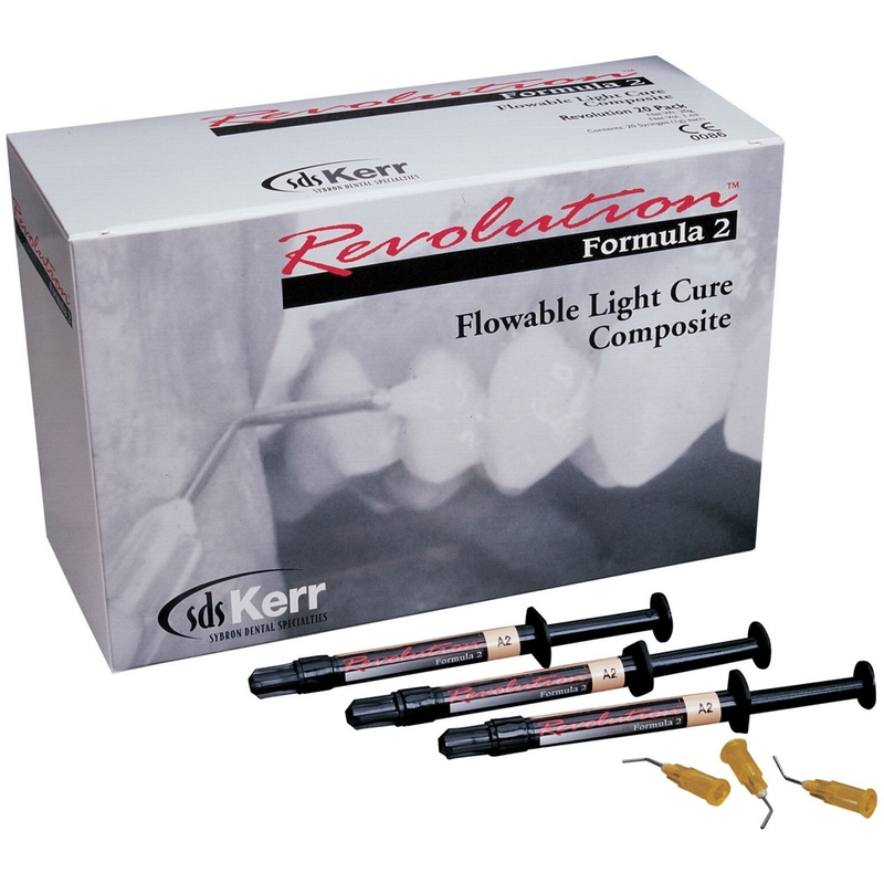 REVOLUTION FORMULA 2 FLOWABLE Composite 4-1gm Syringes (Kerr)