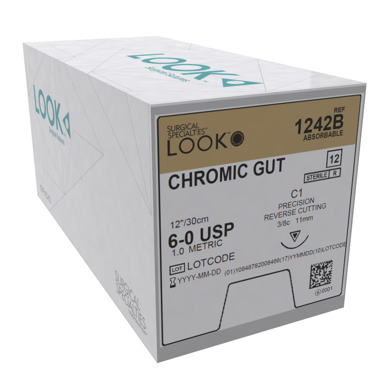 Look Sutures Chromic Gut 12/Pkg